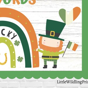 St Patricks Day Rainbow Bulletin Board Display Kit Custom Any Words ...