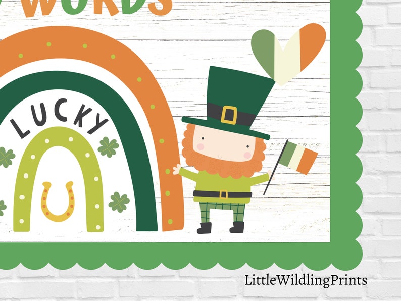 St Patricks Day Rainbow Bulletin Board Display Kit Custom Any | Etsy