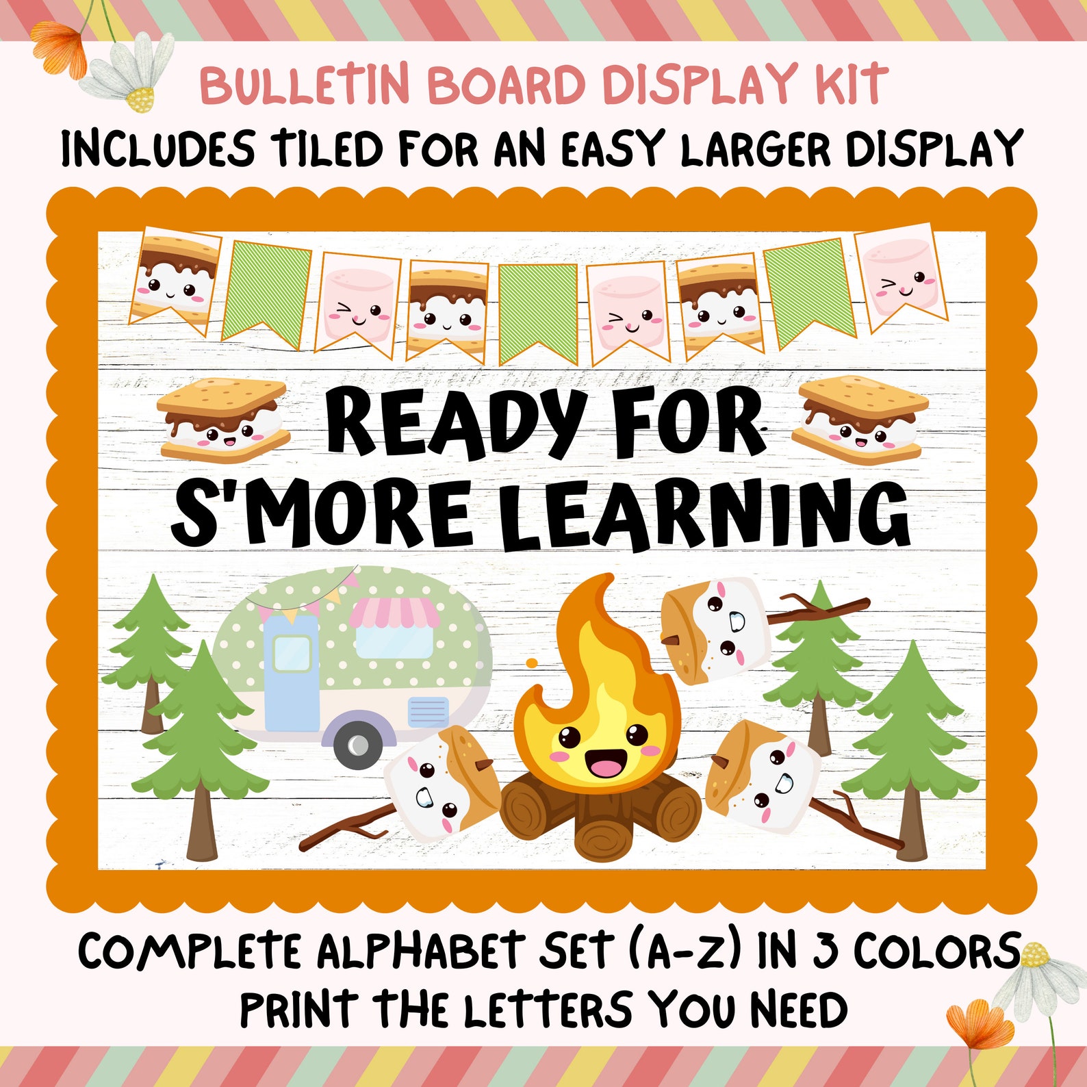 S'more Learning Campfire Bulletin Board Kit, Back to School Adventure ...