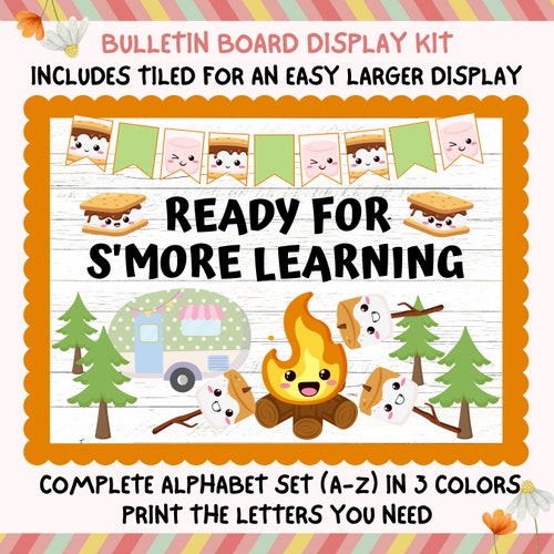 S'more Learning Campfire Bulletin Board Kit Back to - Etsy