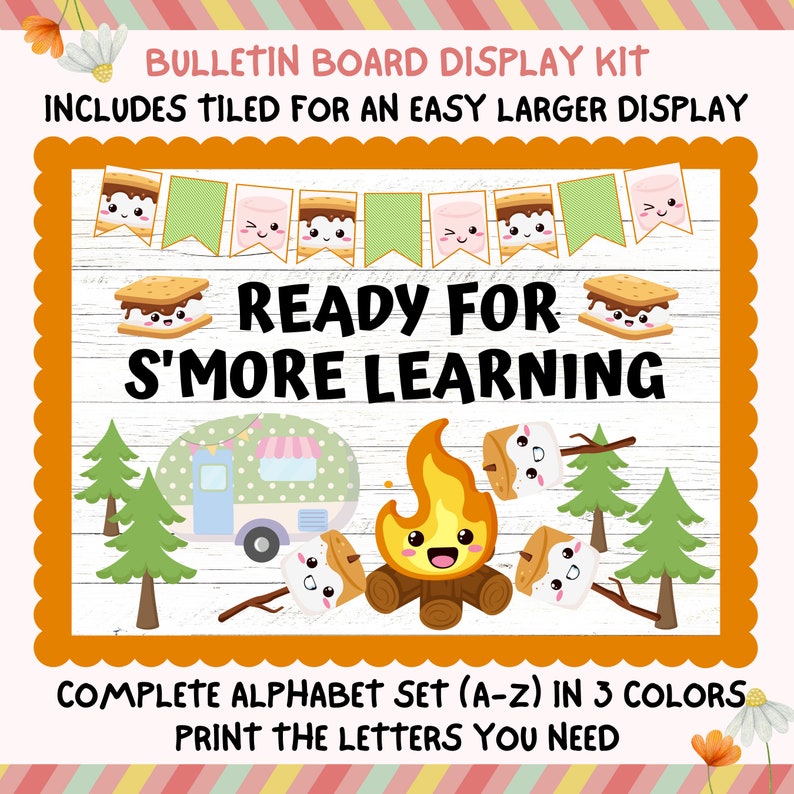 S'more Learning Campfire Bulletin Board Kit, Back to School Adventure ...
