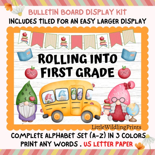 Back to School Gnomes Bulletin Board Welcome Back Gnomies - Etsy