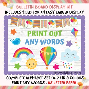 Hot Air Balloon Summer Graduate Bulletin Board Rainbow Motivational ...