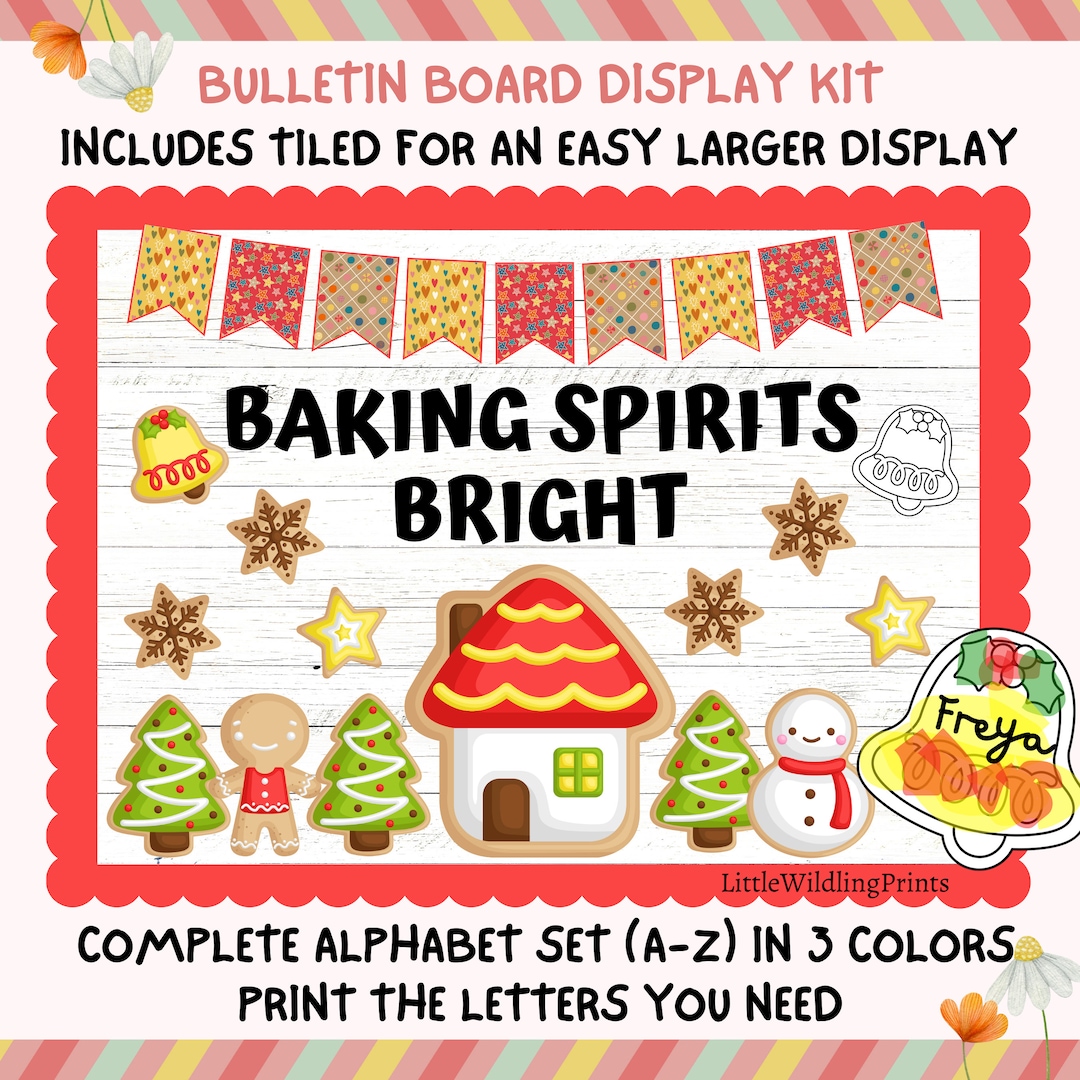 Baking Spirits Bright Bulletin Board Kit, December Holiday Bulletin ...