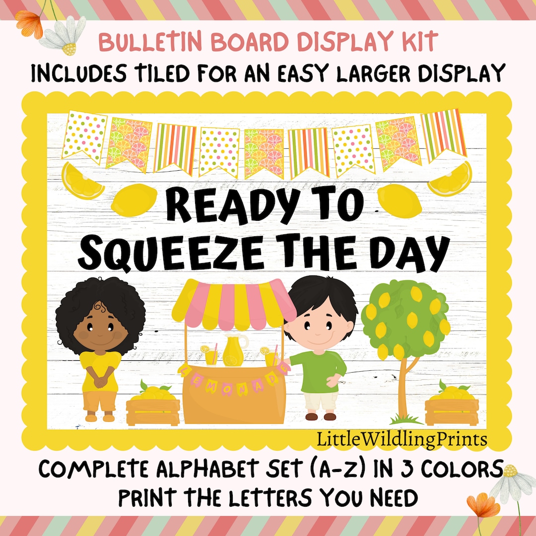 Summer Lemonade Sweet Stand Bulletin Board Squeeze the Day Display ...