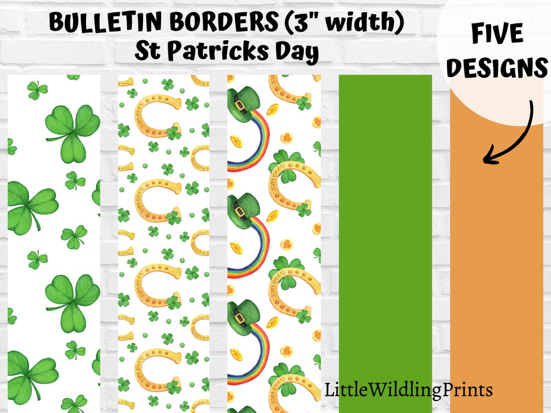 St Patricks Day Set One Bulletin Board Borders Display Printable ...