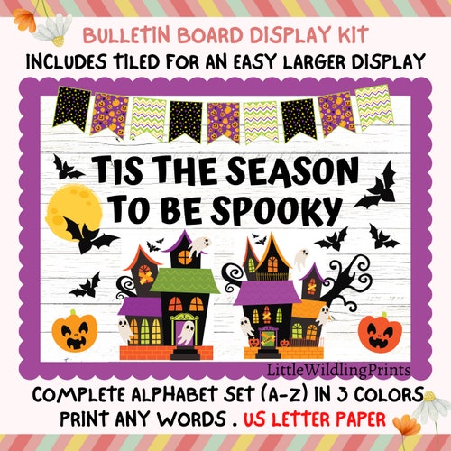 Halloween Gnomes Truck Bulletin Board Kit October - Etsy