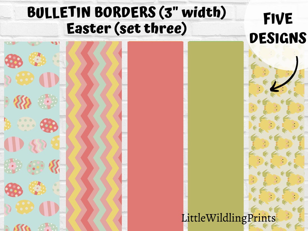 Happy Easter Set Three Bulletin Board Borders Display Printable ...