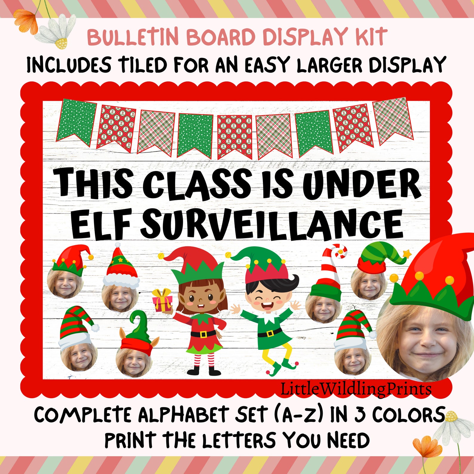 Christmas Elf Elves Surveillance Class Bulletin Board - Etsy