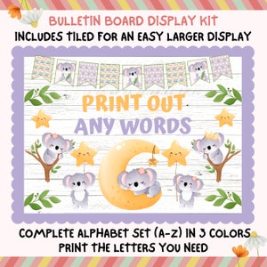 Koala Bulletin Board Kit, Australia Animals Wildlife Bear Star Animal ...