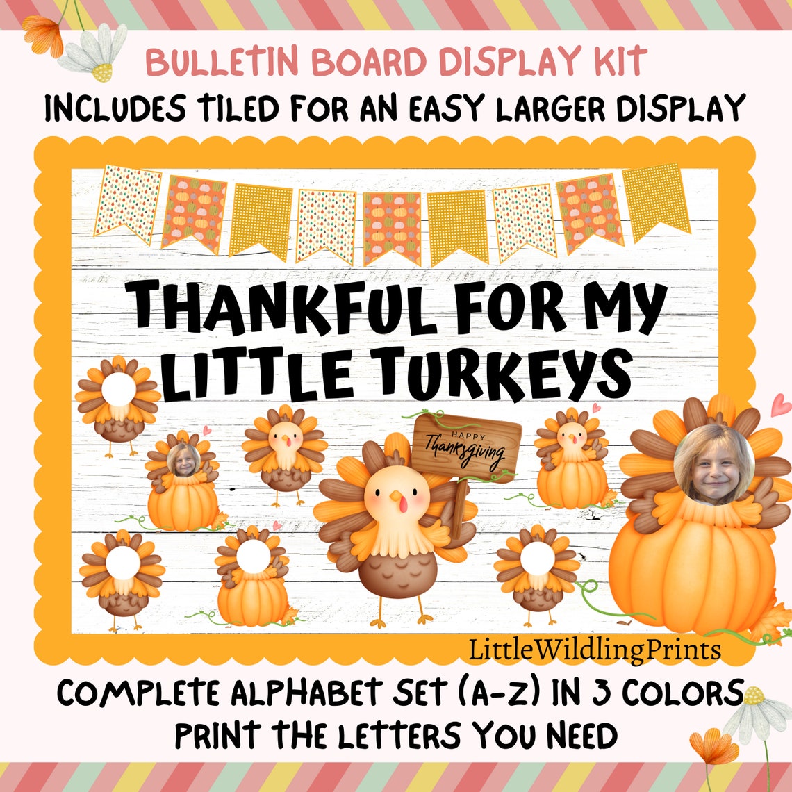 Thanksgiving, Turkey, Little Turkeys, Fall, Give Thanks, Bulletin Board ...