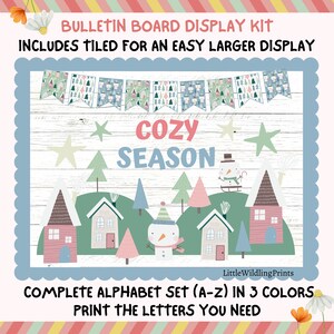 Cozy Winter Bulletin Board Kit, Cozy Season Bulletin Kit, Modern ...