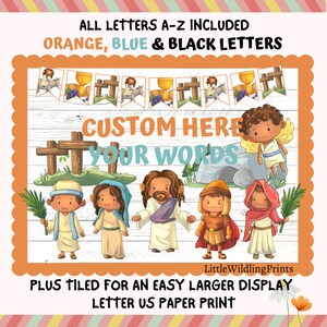 Easter Story Risen Resurrection Bulletin Board Jesus Holy Week Display ...