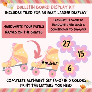 Skating Into Summer Bulletin Board Kit, End of Year Countdown Bulletin ...