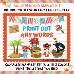 Pirate Bulletin Board Kit, Back to School Sea Boat Treasure Shipwreck ...