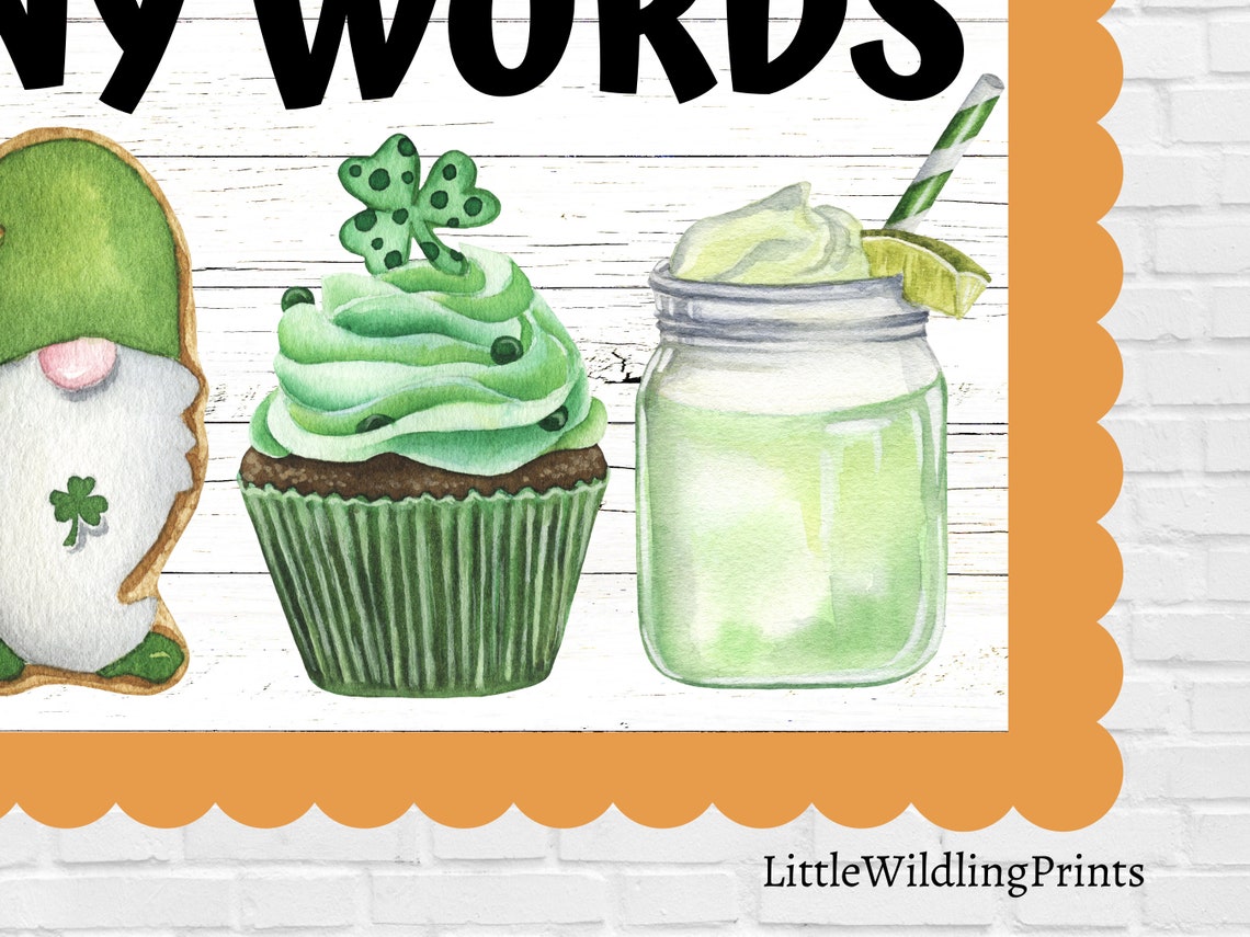 St Patricks Day Gnome You Shamrock Bulletin Board Display Kit Custom ...
