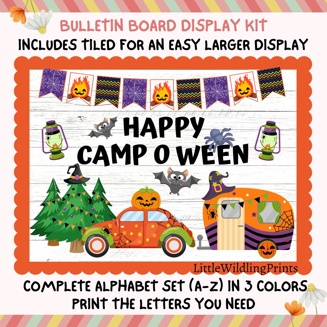 Halloween, Camp, Car, Bulletin Board Kit, October - Etsy
