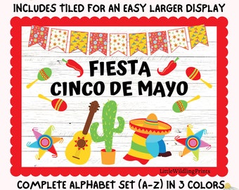 Fiesta Cinco De Mayo Bulletin Board Kit Spring Mexican Party Door Decor ...