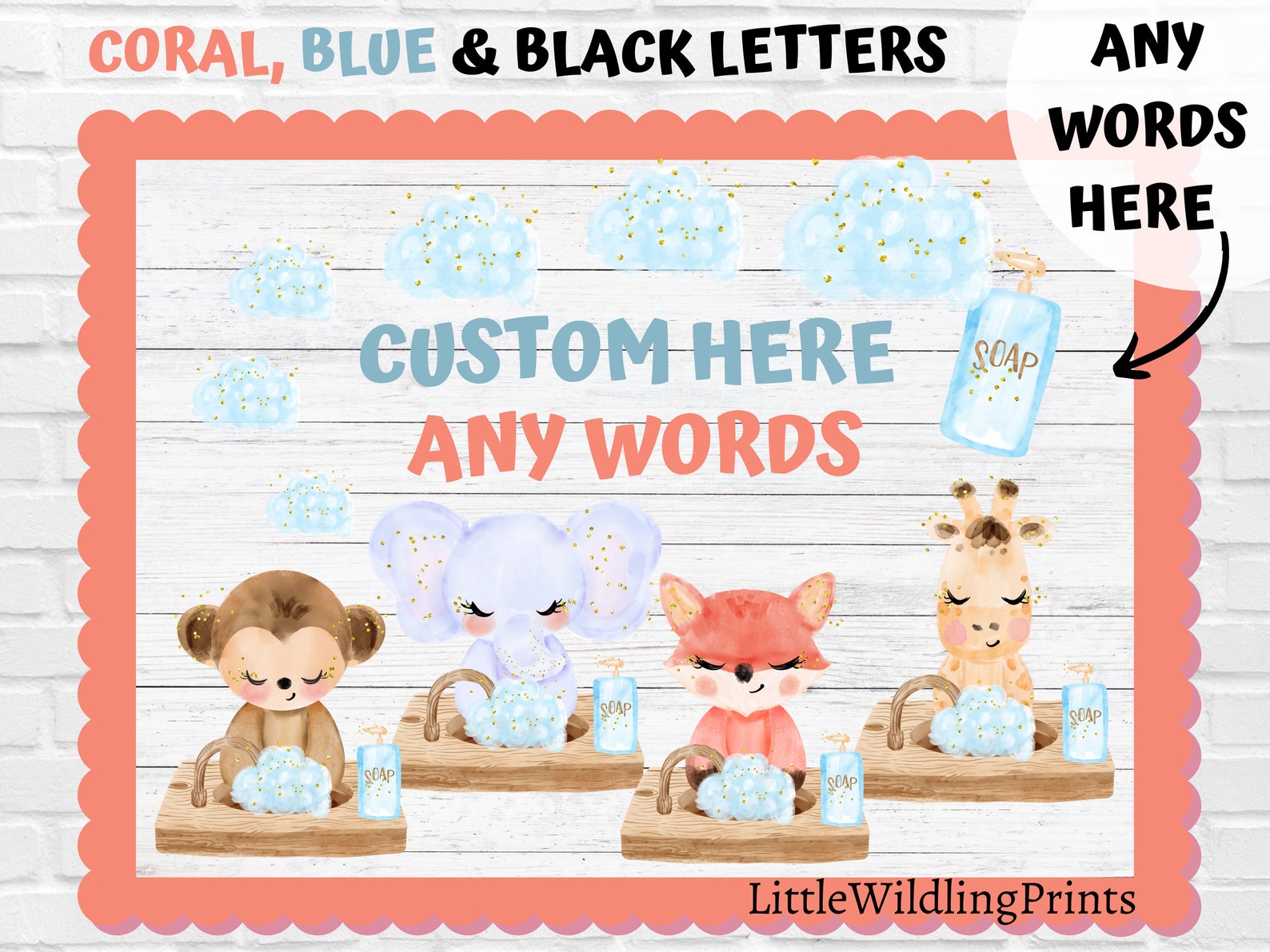 Wash Your Hands Clean Hygiene Germs Bulletin Board Display Kit - Etsy