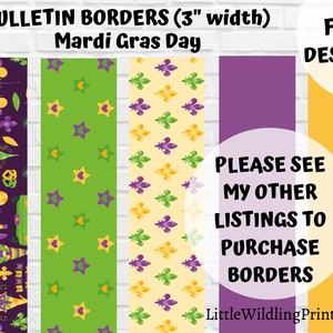 Mardi Gras Gnomes Bulletin Board Parading With My Gnomies Display Kit ...