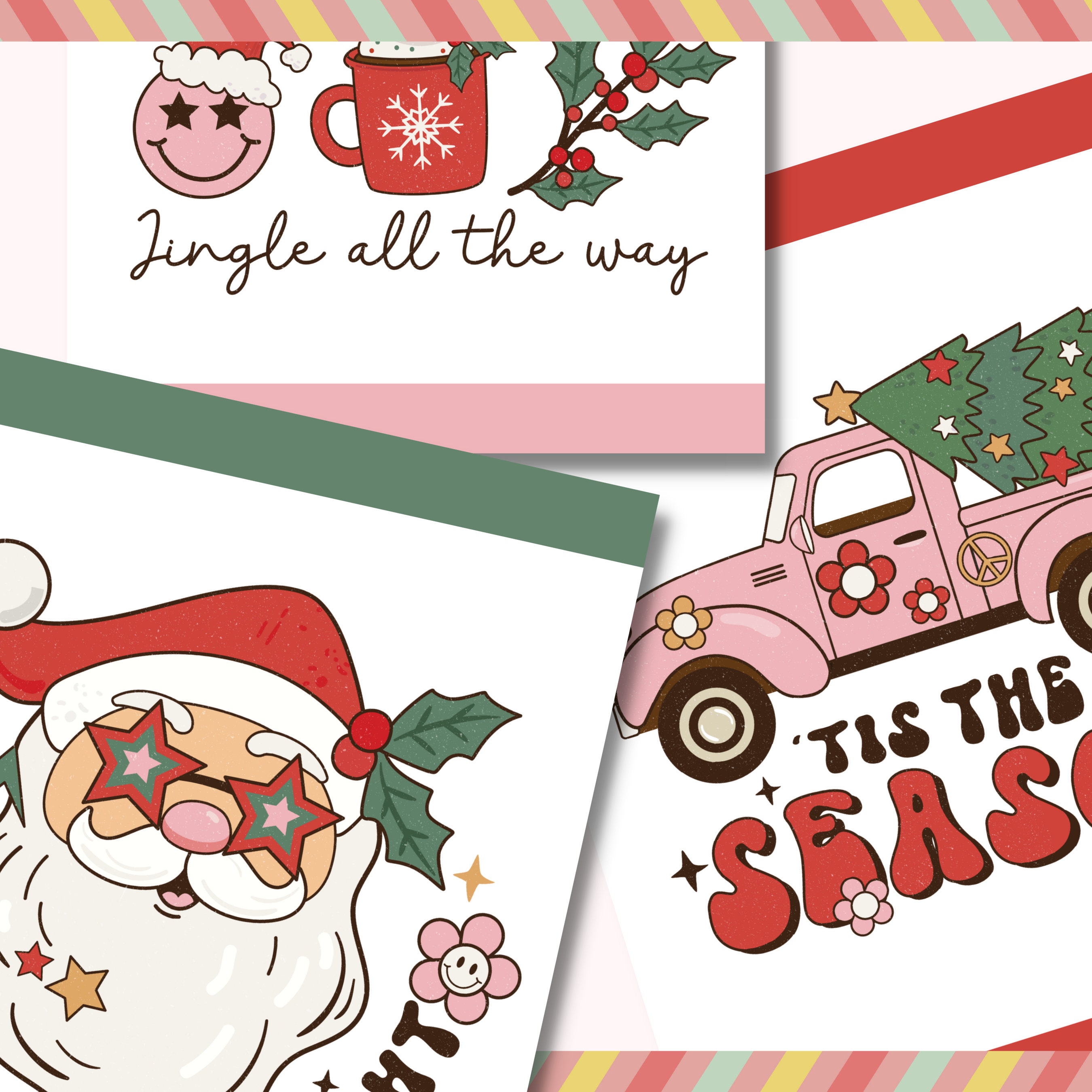 Christmas Retro Classroom Posters, Easy Modern Classroom Decor, Teacher ...