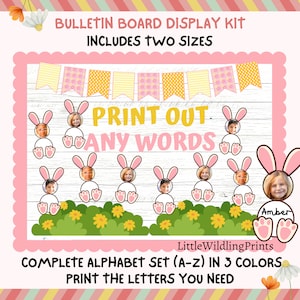 Easter Bulletin Board Kit, Bunny Bulletin, Easter Classroom Door Decor ...