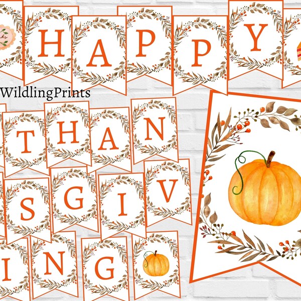 Thanksgiving Banner - Etsy