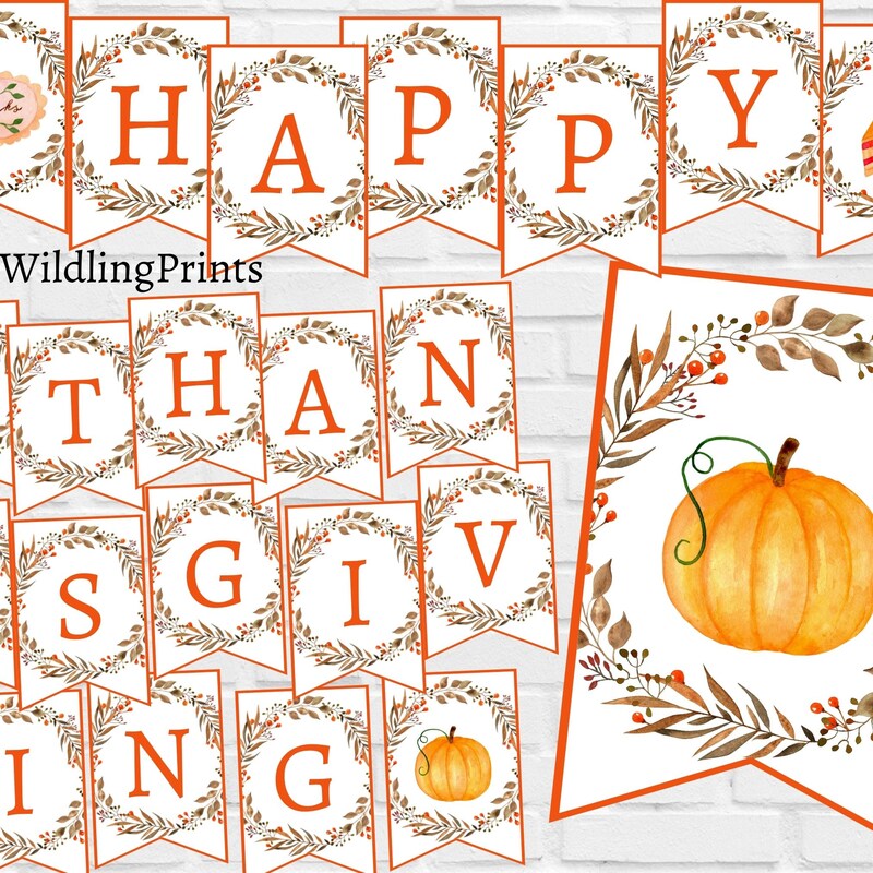 Thanksgiving Banner - Etsy