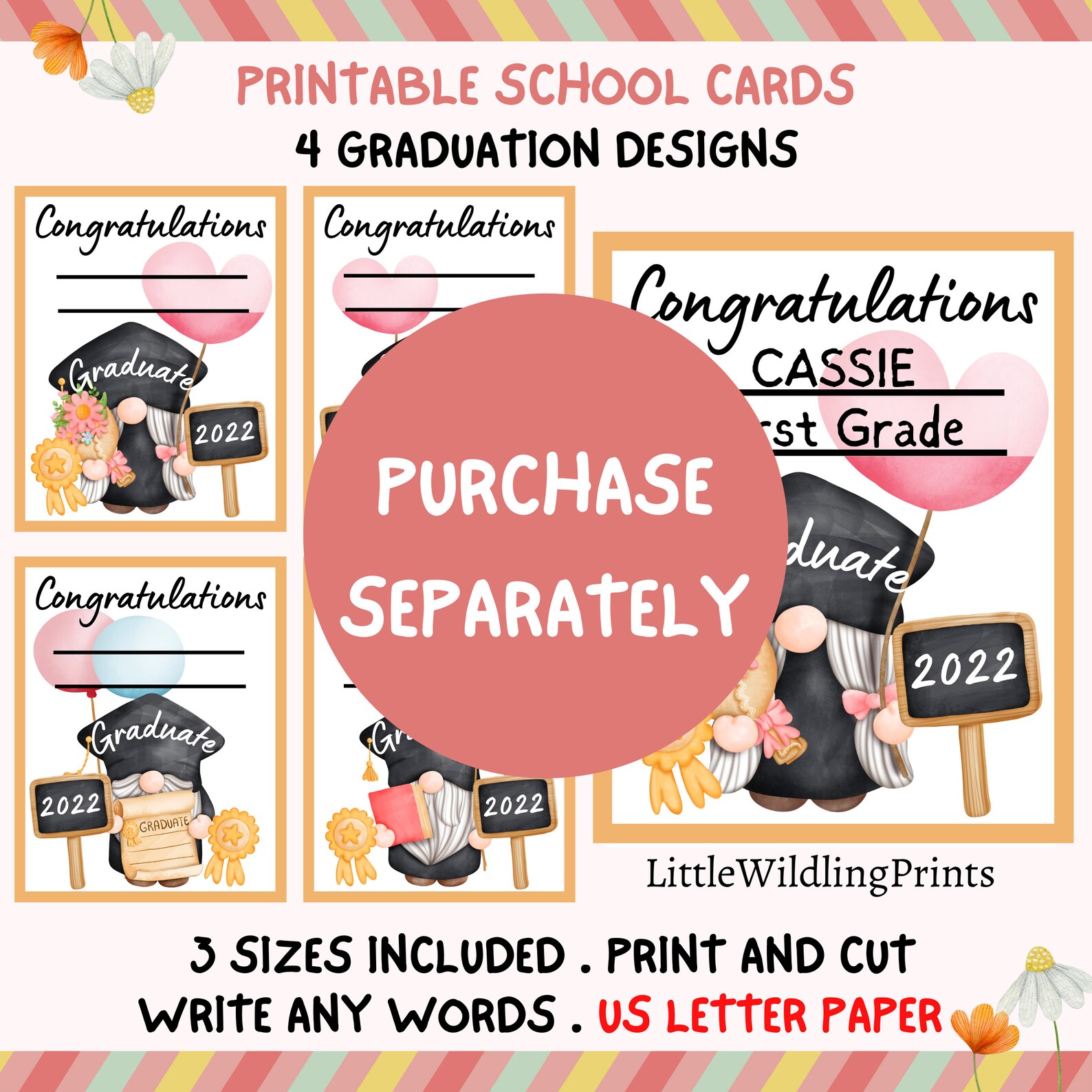 Graduation Gnomes Bulletin Board Kit, Class of 2023 End of Year ...