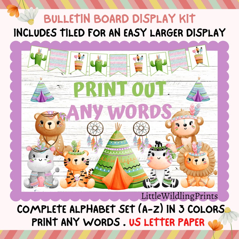 Back to School Bulletin Board Our Tribe Welcome New Display | Etsy