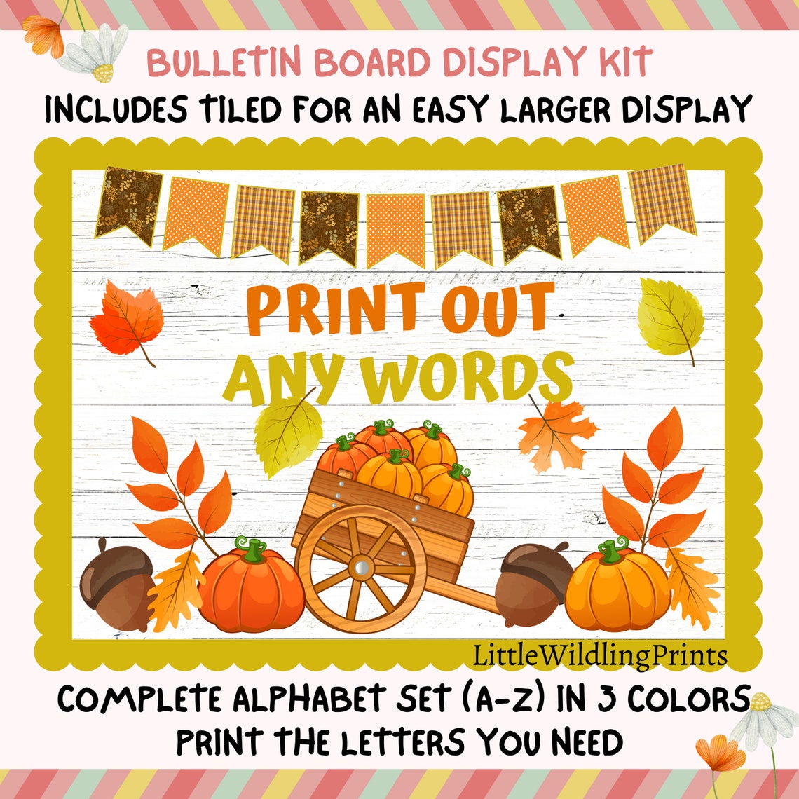 Fall Autumn Christian Jesus Leaves Bulletin Board Kit - Etsy