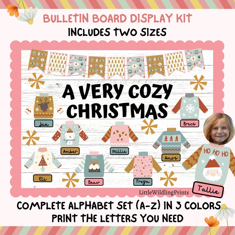 Sweater Weather Bulletin Board Kit December Christmas - Etsy