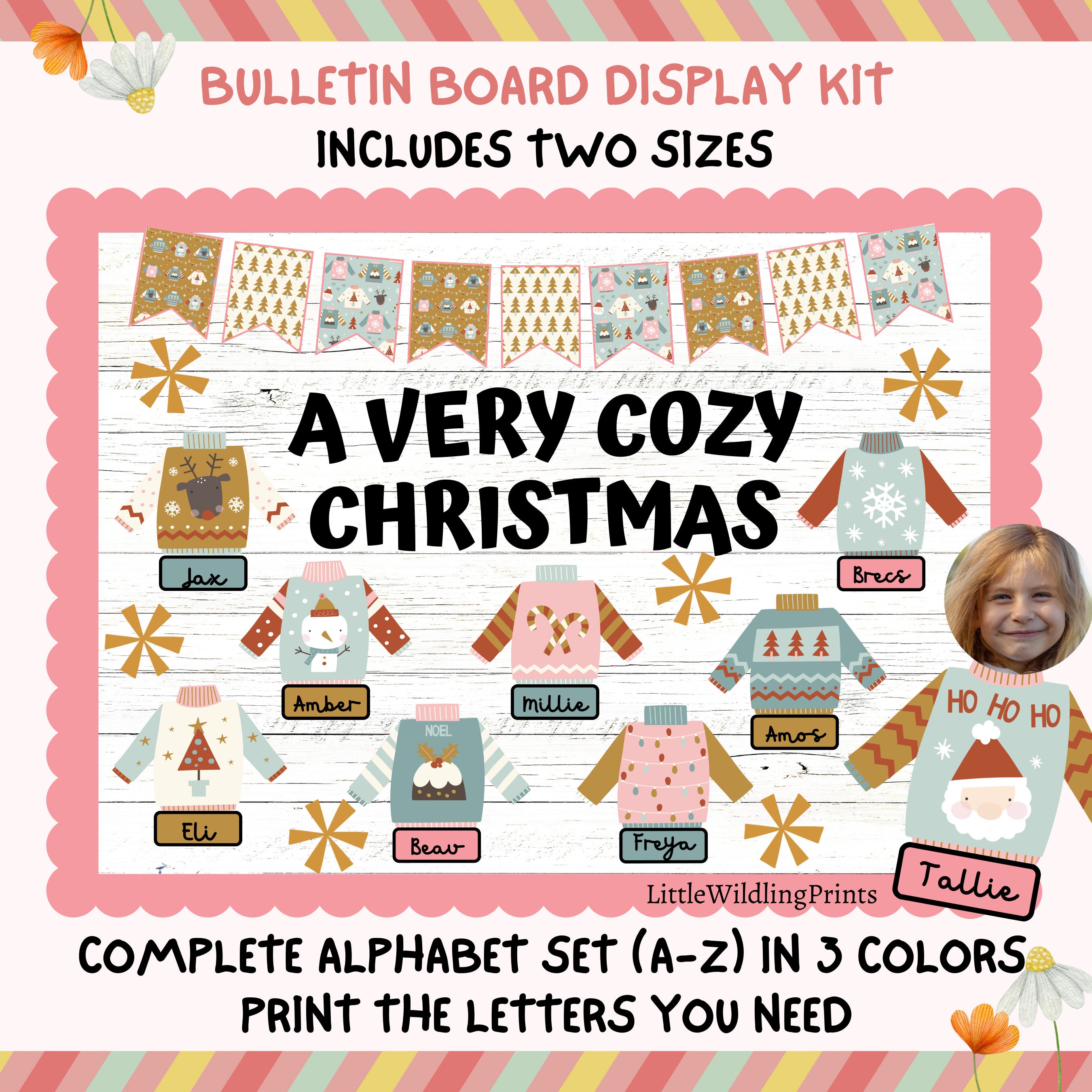 Sweater Weather Bulletin Board Kit December Christmas - Etsy