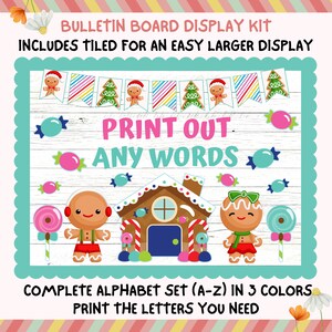Christmas, Gingerbread, Bulletin Board Kit, December - Etsy