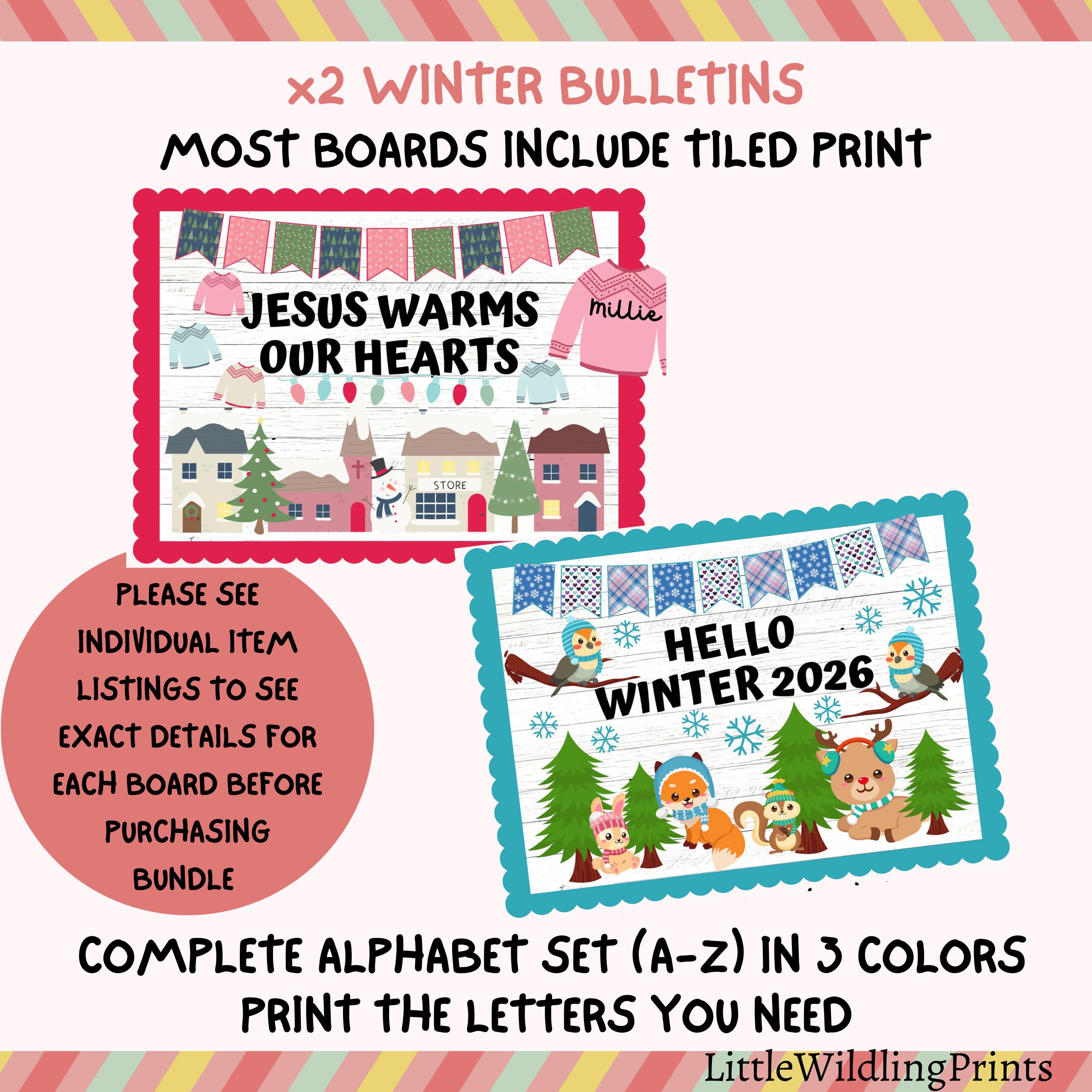 Fall Winter Bulletin Board Bundle, Bundle 1, Classroom Decor, Halloween ...