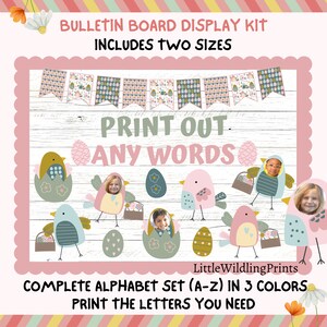 Spring Bulletin Board Display Kit, Easter, Class Eggs Chicks, April May ...