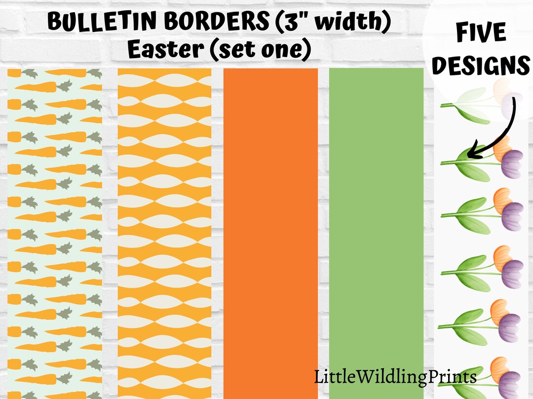 Happy Easter Set One Bulletin Board Borders Display Printable Classroom ...