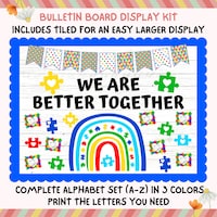 We Are Better Together Printable Bulletin Board Kit, Photo Frame ...
