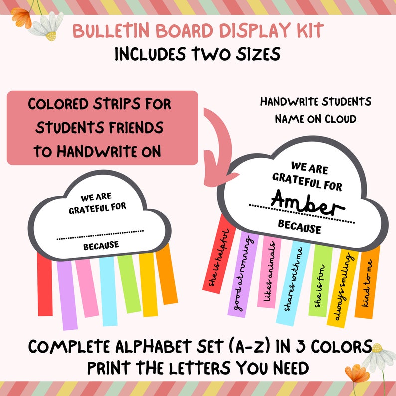 Gratitude Bulletin Board Kit, Kindness Bulletin Board, End of Year ...