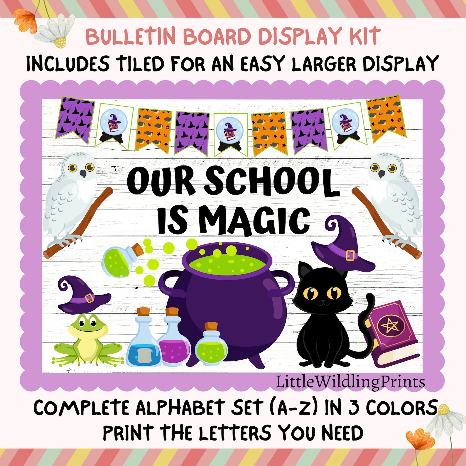 Halloween Spell Potion Magic Bulletin Board Kit October - Etsy