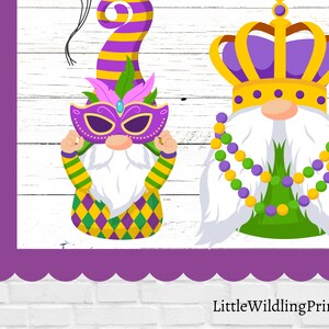 Mardi Gras Gnomes Bulletin Board Parading With My Gnomies Display Kit ...