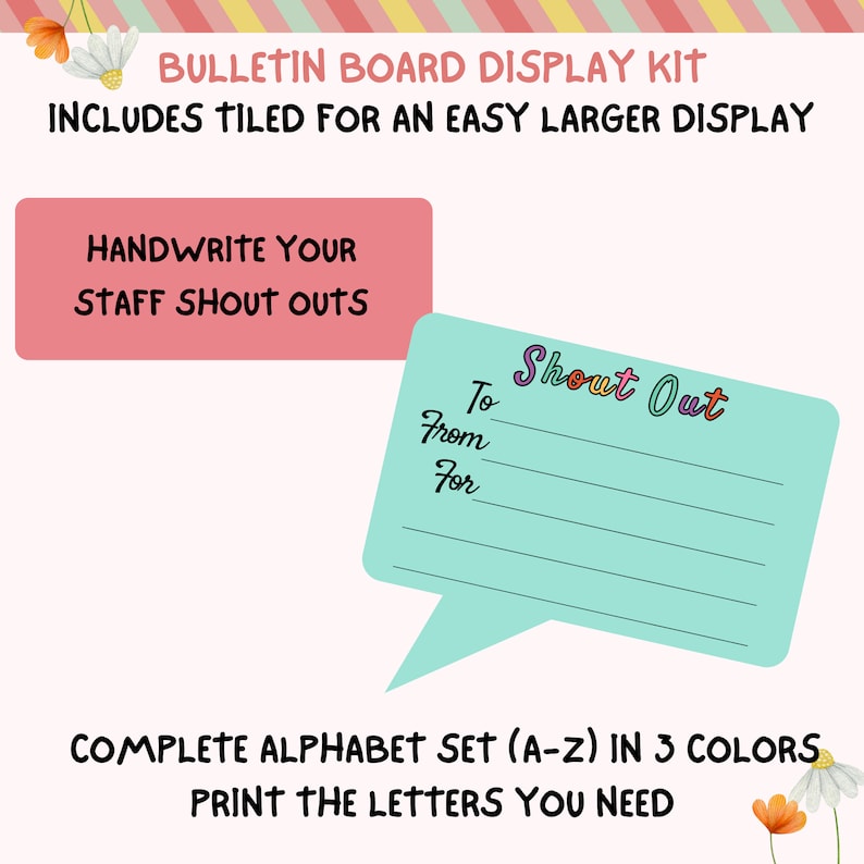 Shout Outs Bulletin Board Kit, Staff Appreciation Shout Out Card ...