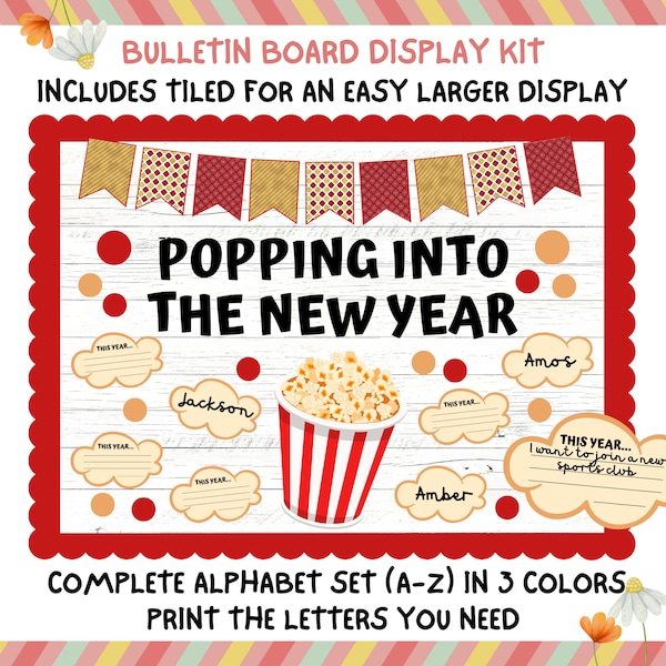 Popcorn Bulletin Board - Etsy