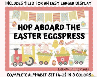 Happy Easter Gnomies Bulletin Board Display Kit Custom Any Words ...