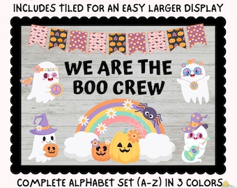 Boo Crew Bulletin Board Kit halloween holiday classroom - Etsy