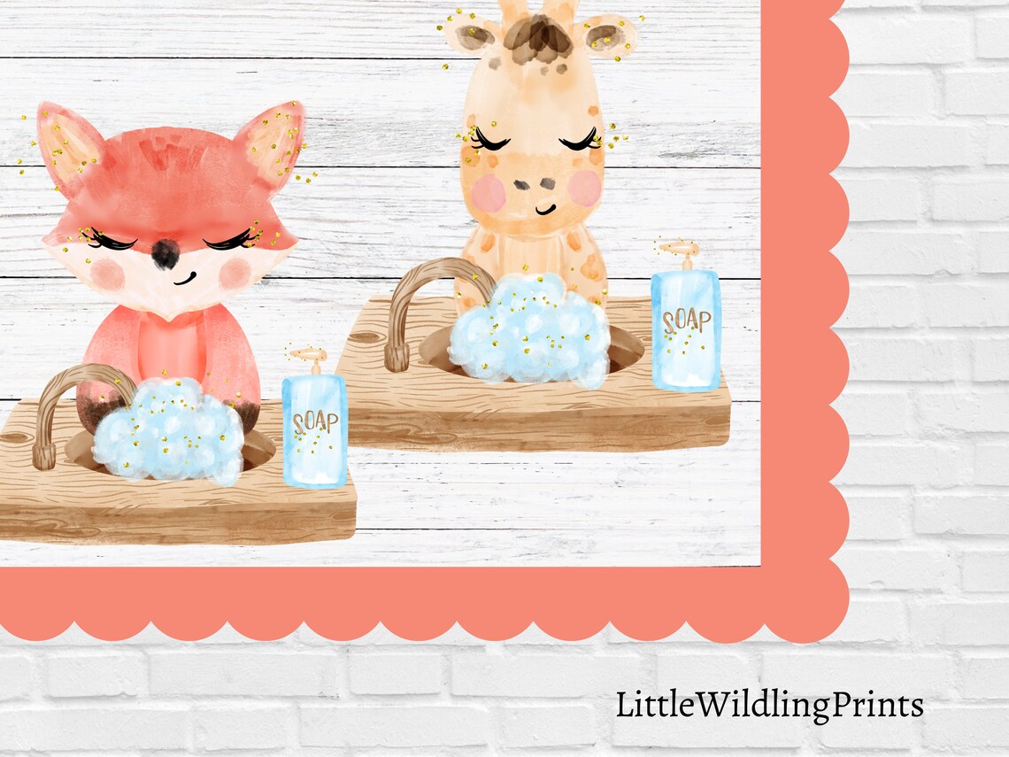 Wash Your Hands Clean Hygiene Germs Bulletin Board Display Kit | Etsy