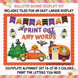 Halloween, Camp, Car, Bulletin Board Kit, October - Etsy