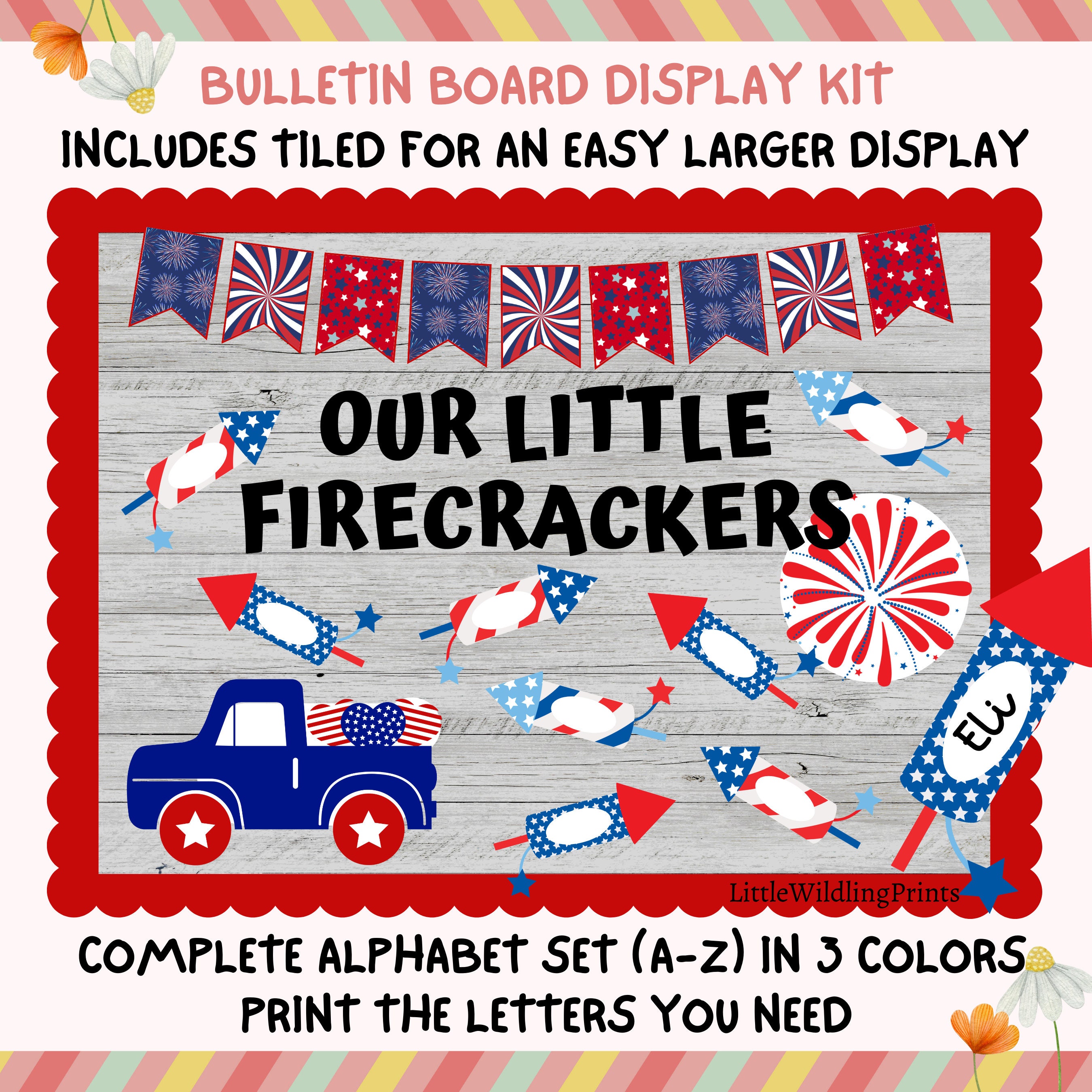 July Bulletin Board Ideas 69ft 4th Of July Bulletin Board Border