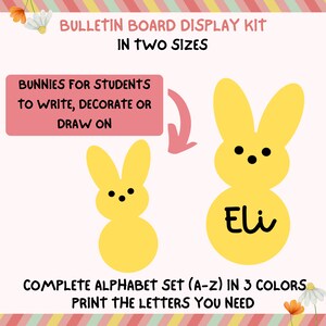 April Bulletin Board Kit, Peeps Bulletin Board, Easter Bulletin Board ...