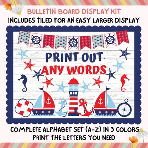 Christian Bulletin Board Kit, Sea Ocean Boat Lighthouse Nautical Theme ...